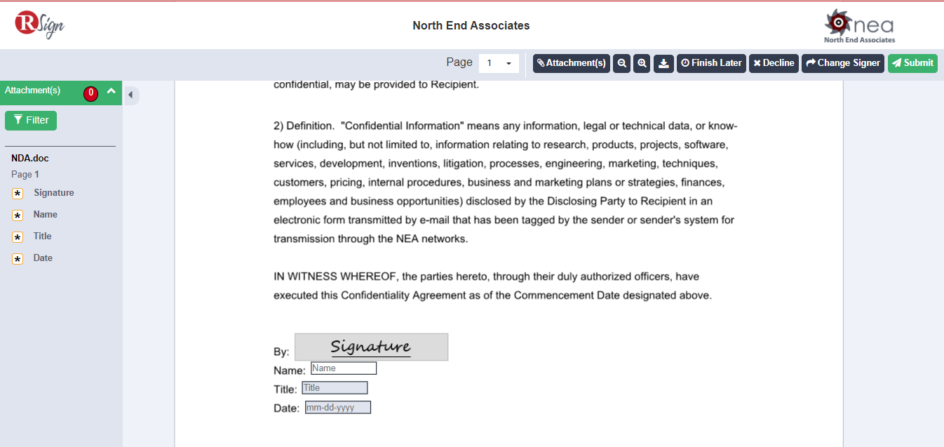 Signing a Document – Help Center