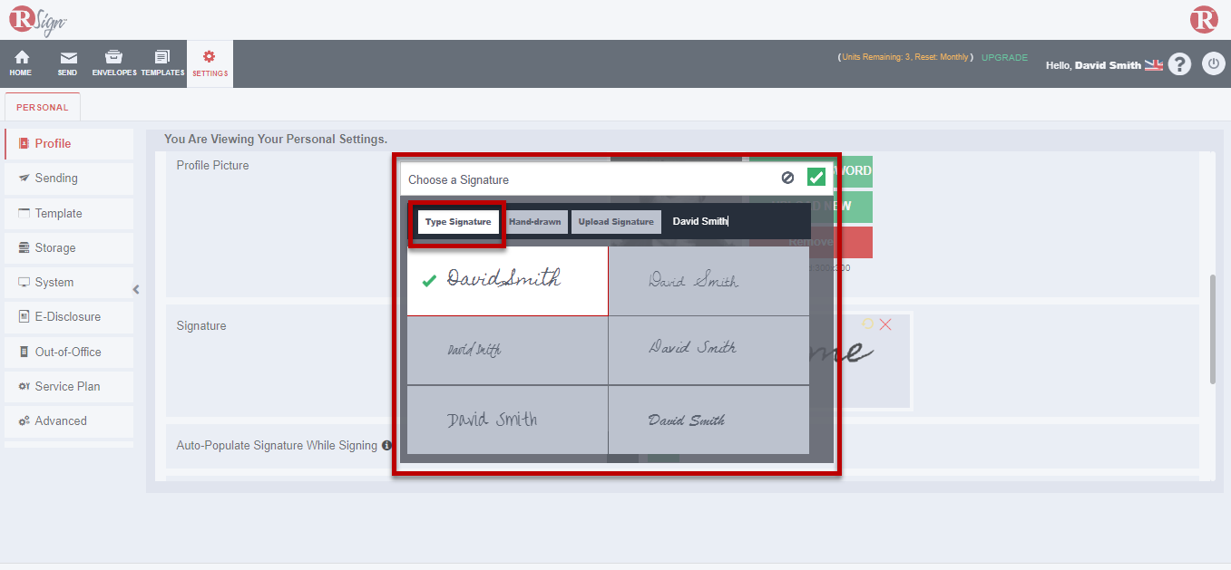 Updating your RSign Profile & Personal Settings – Help Center