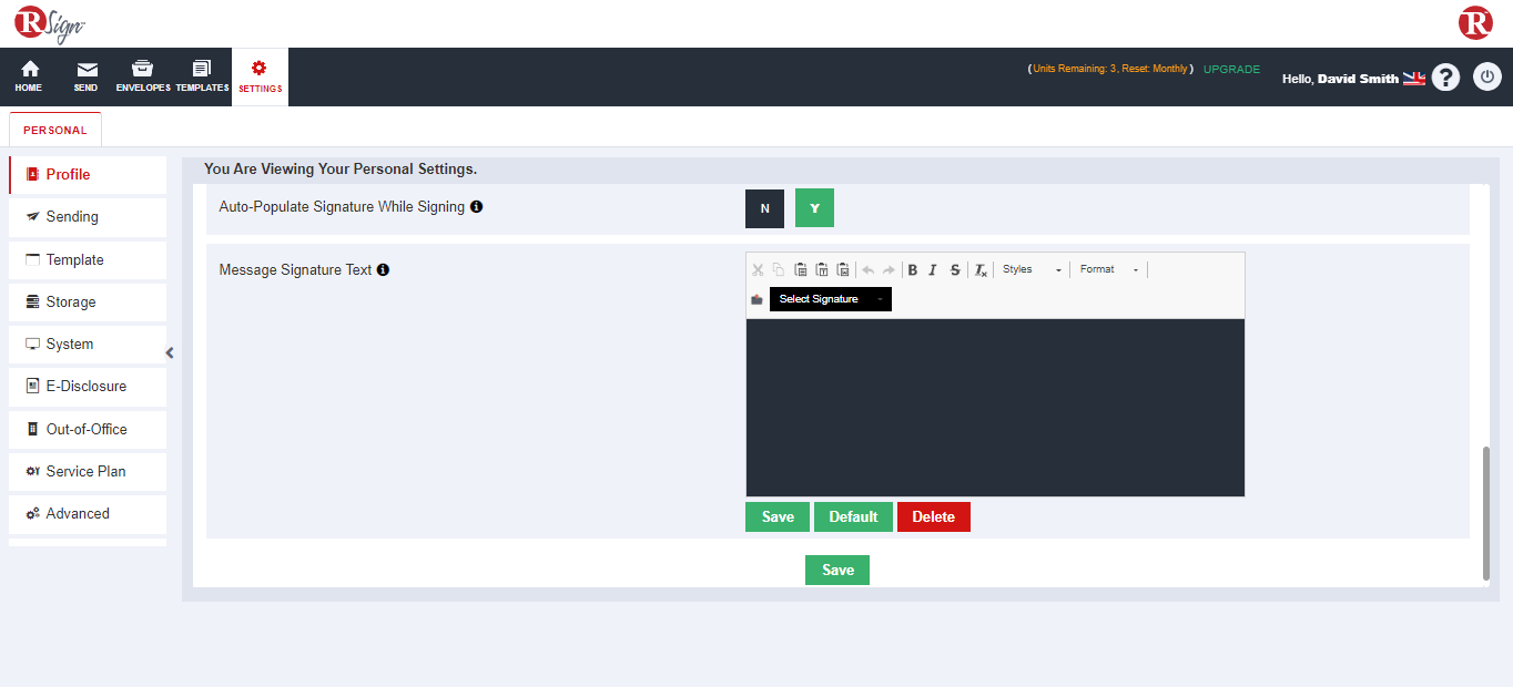 Updating Your Rsign Profile And Personal Settings Help Center
