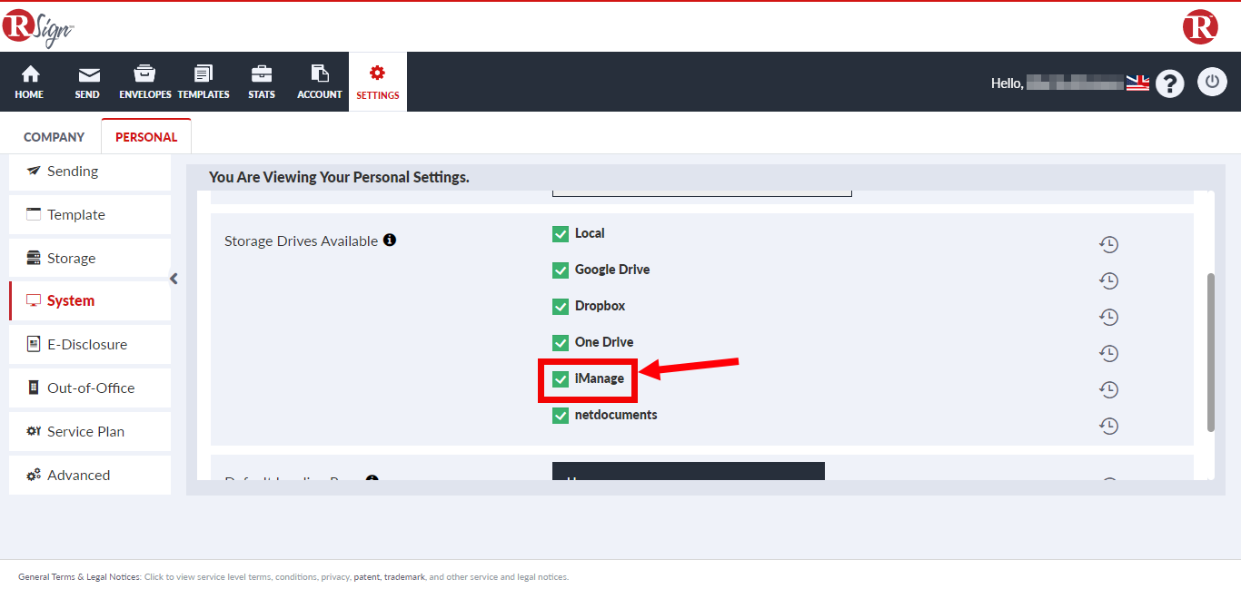 RSign® service for iManage - User Guide – Help Center