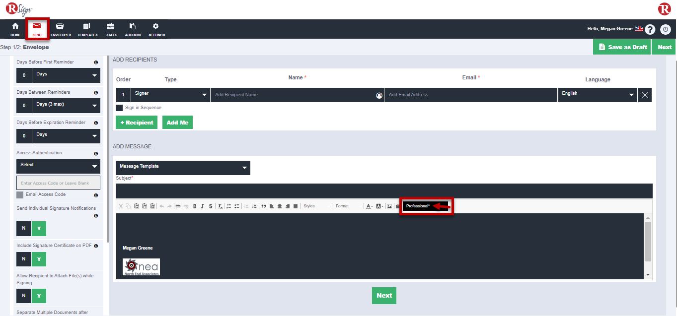 Message Signature Text – Help Center