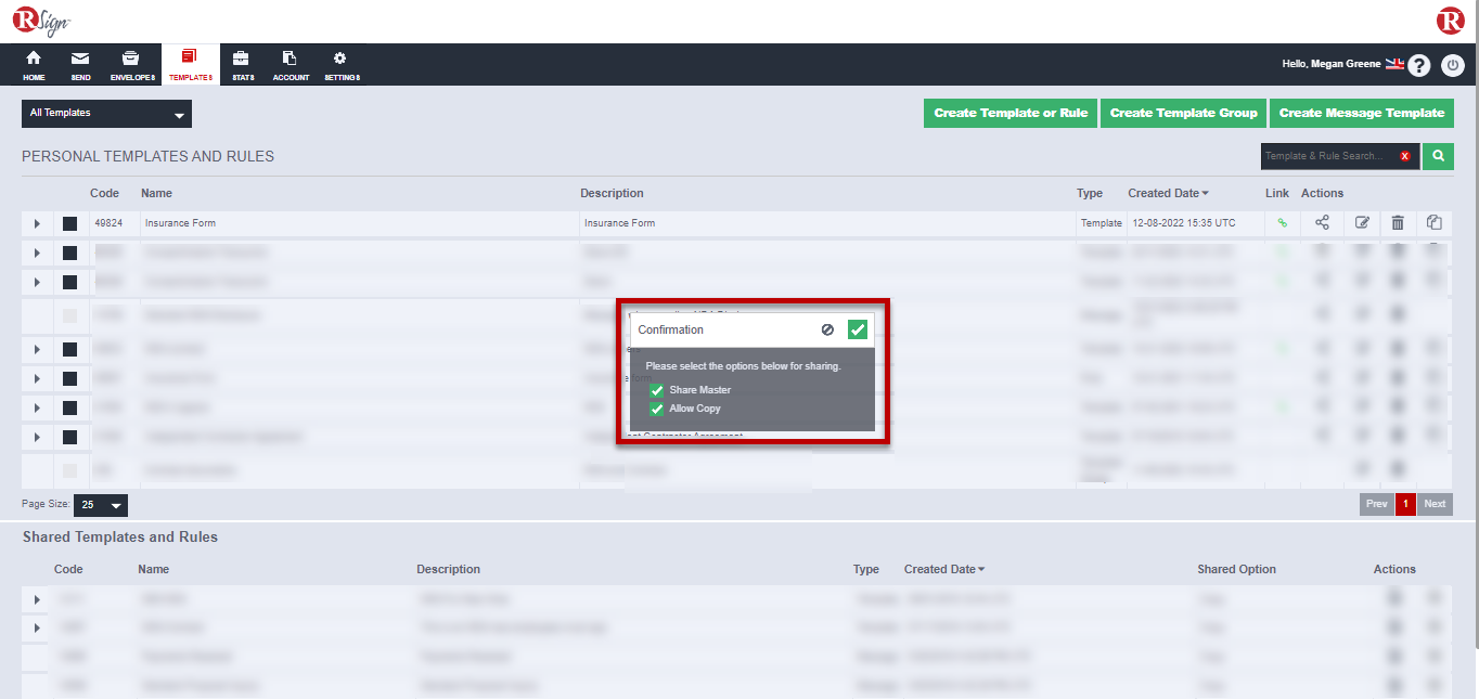 Sharing Templates and Rules – Help Center