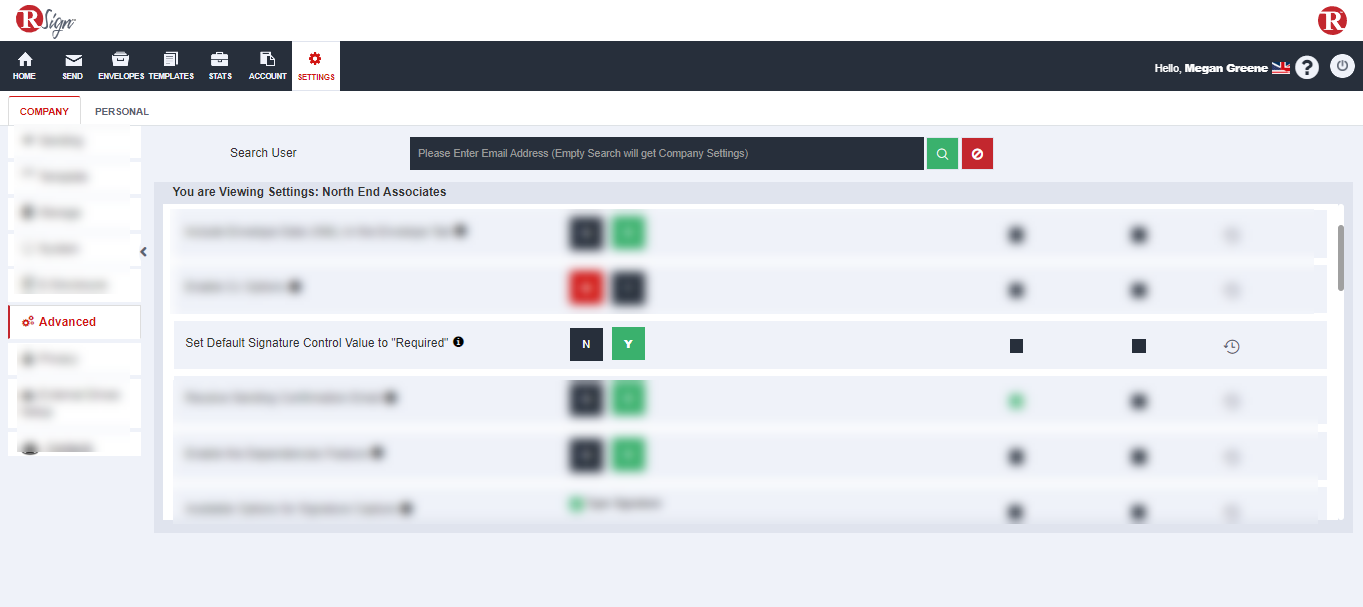 Set Default Signature Control Value to "Required" – Help Center