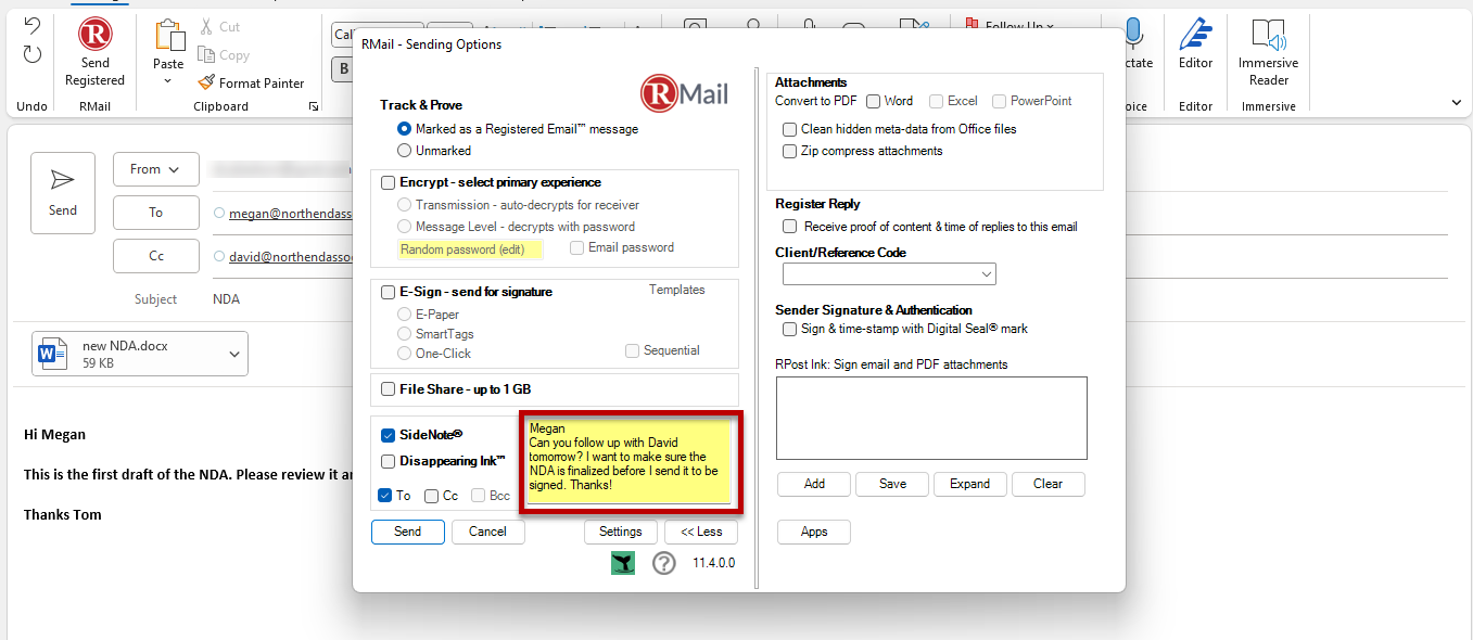 SideNote feature – Help Center