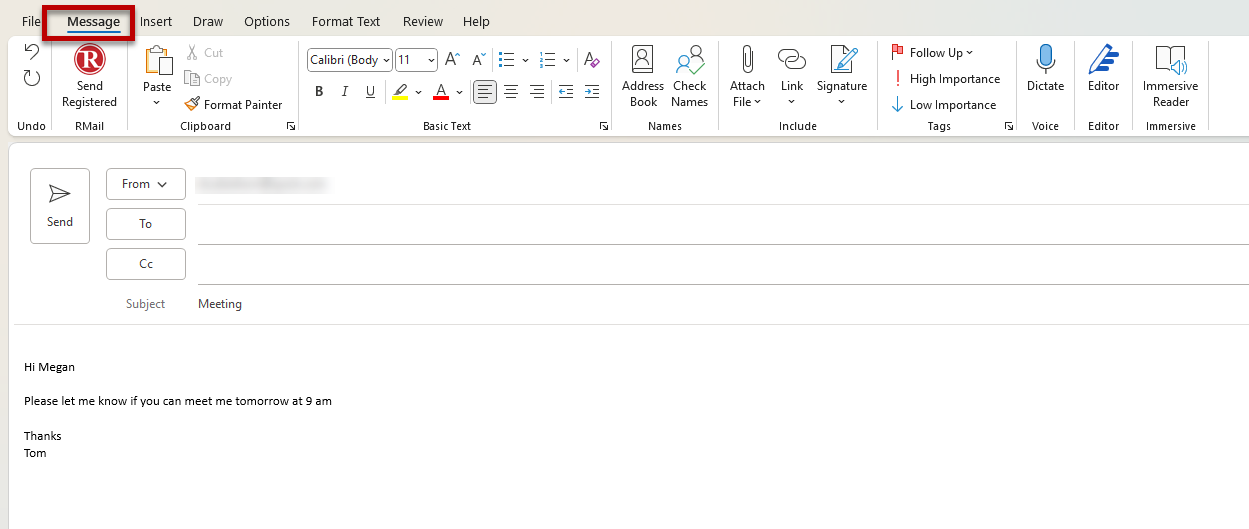 Missing RMail "Send Registered" Button for Outlook Desktop plug-in ...