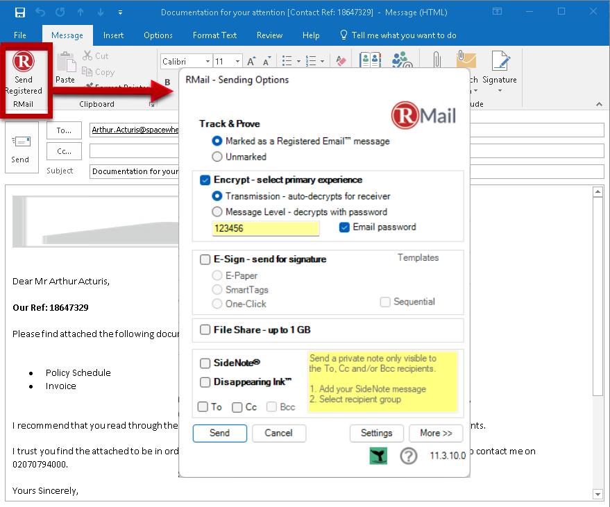 RMail® Service for Acturis Guide – Help Center
