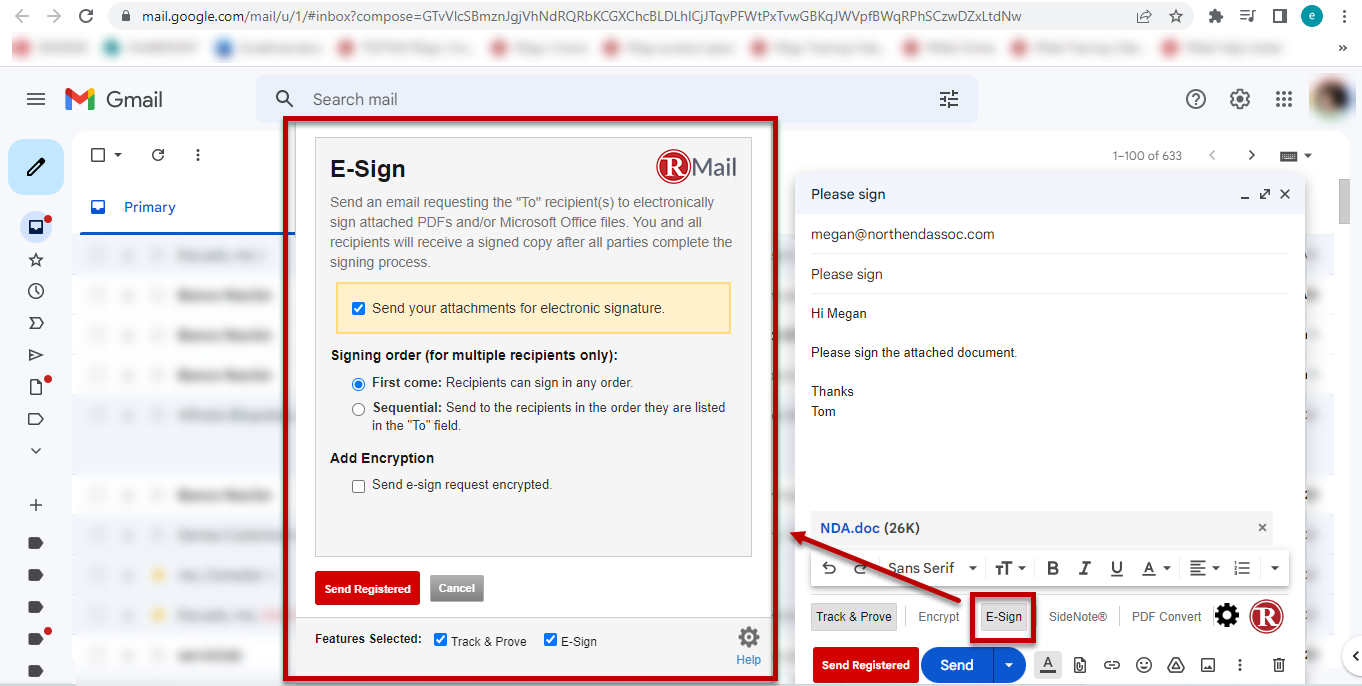 Step-by-Step guide to E-Sign using RMail for Gmail – Help Center