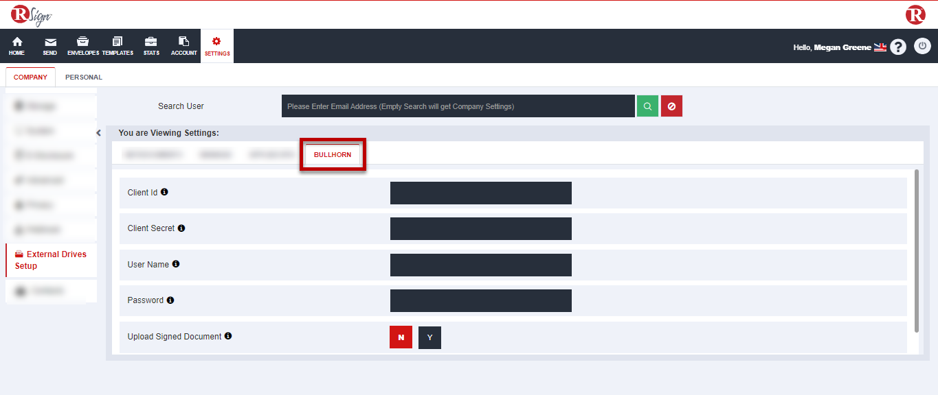 RSign® service for Bullhorn - Setup Guide – Help Center