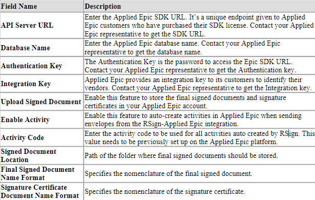 RSign® service for Applied Epic - Setup Guide – Help Center
