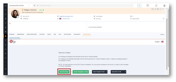 RSign® service for Vincere - User Guide – Help Center