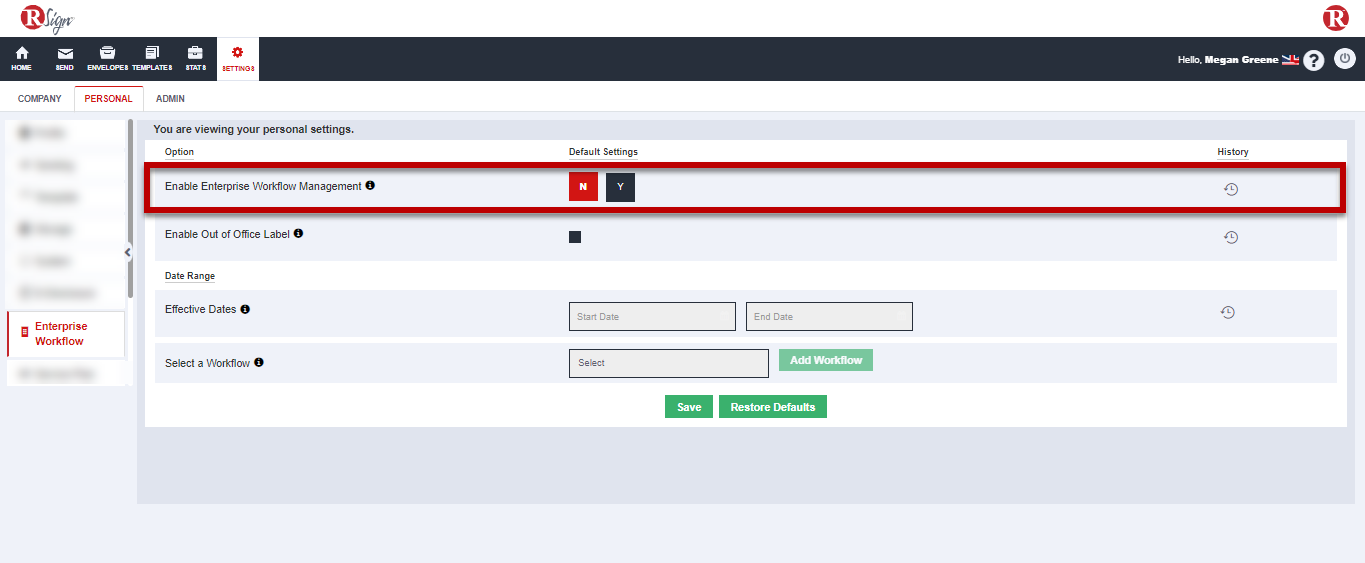 Enterprise Workflow – Help Center
