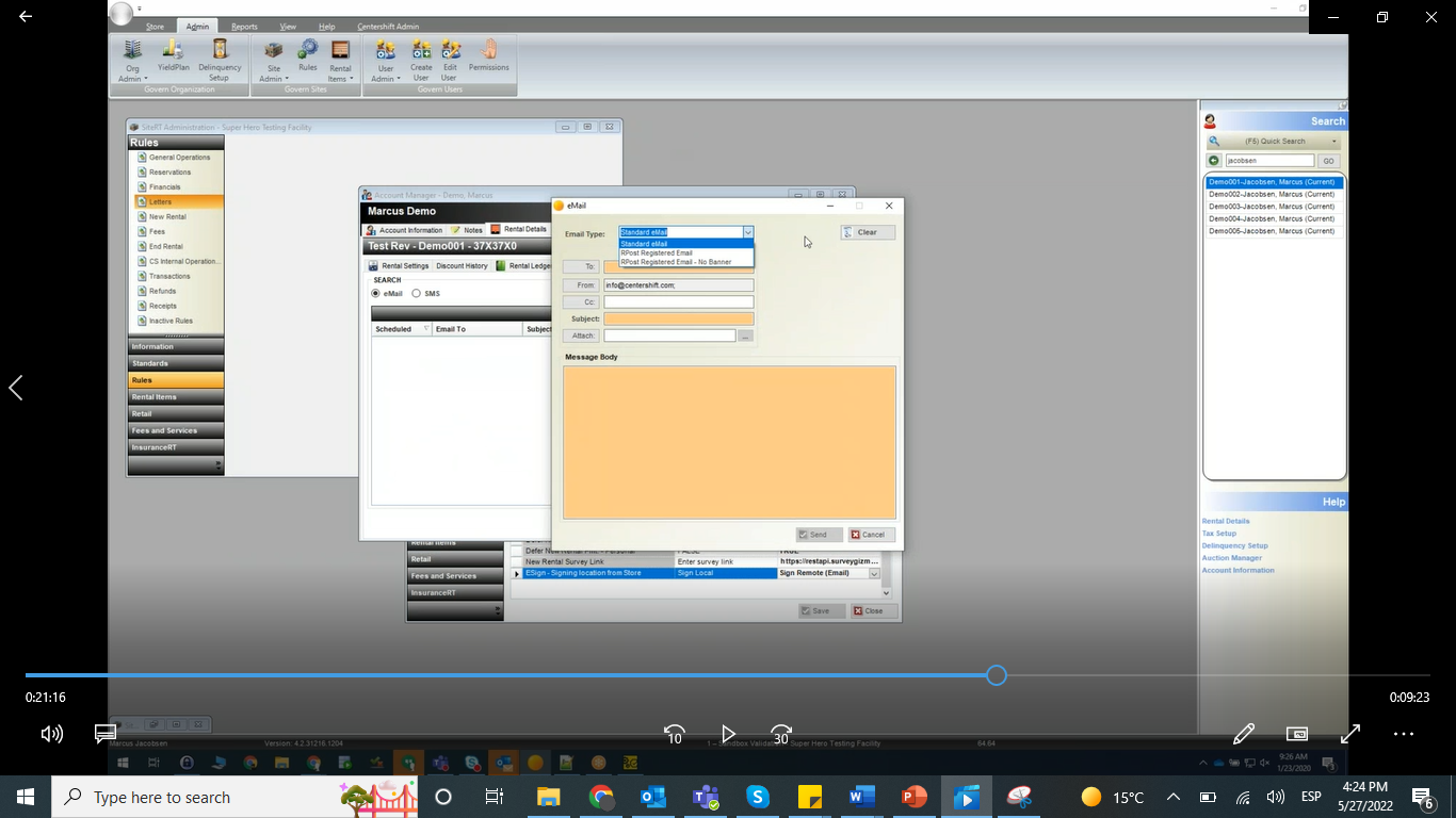 RMail® service for Yardi Centershift - User Guide – Help Center